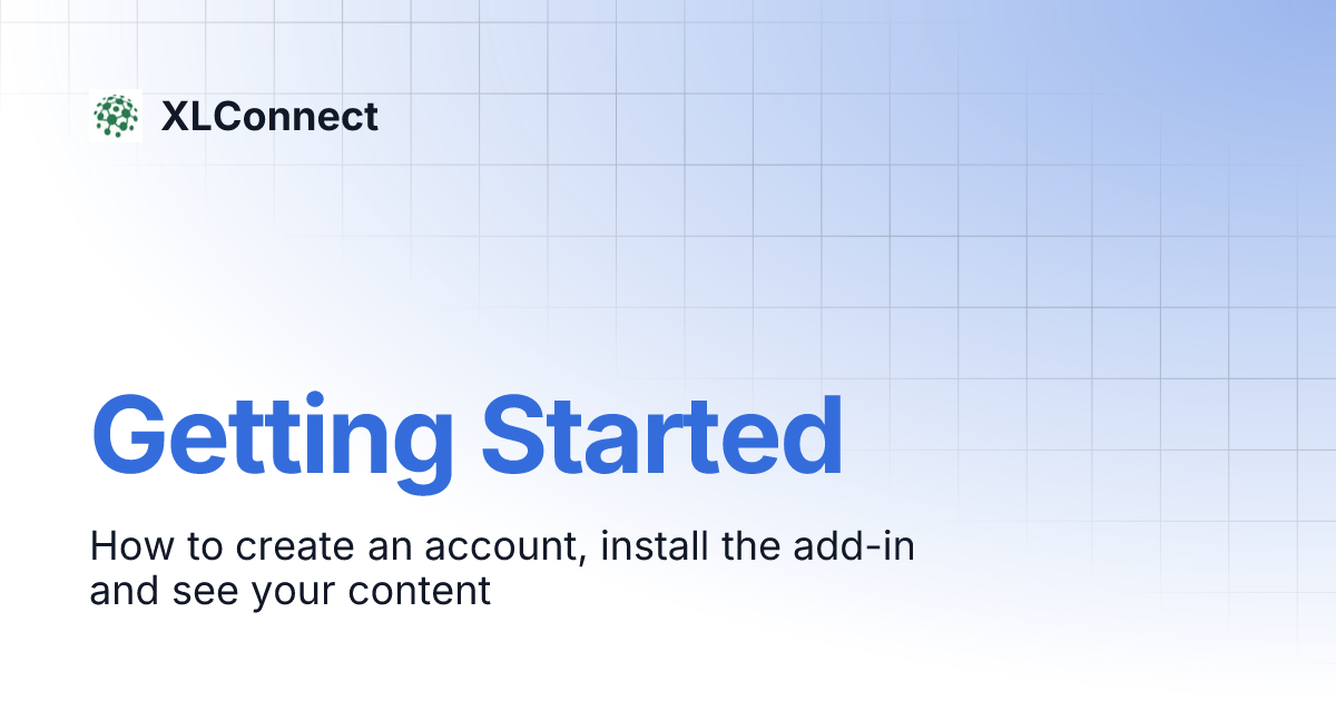 Getting Started | XLConnect