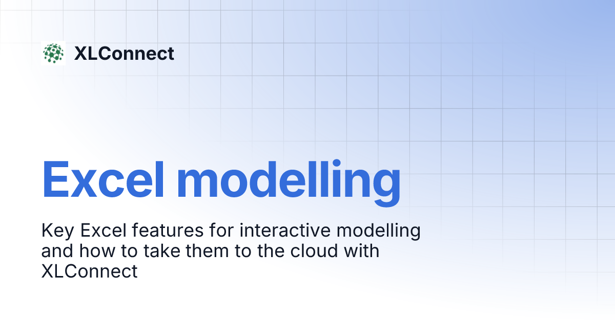 Excel modelling | XLConnect