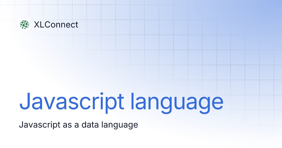 Javascript language | XLConnect