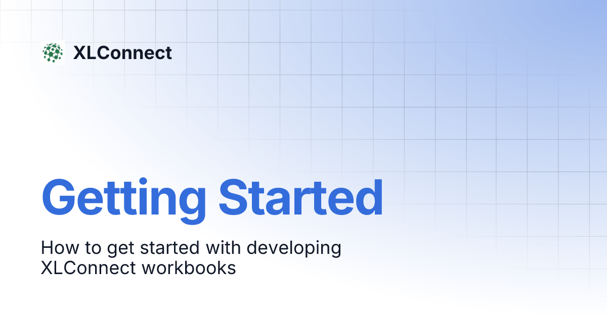 Getting Started | XLConnect
