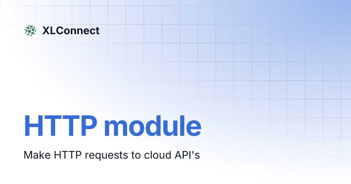 HTTP module | XLConnect
