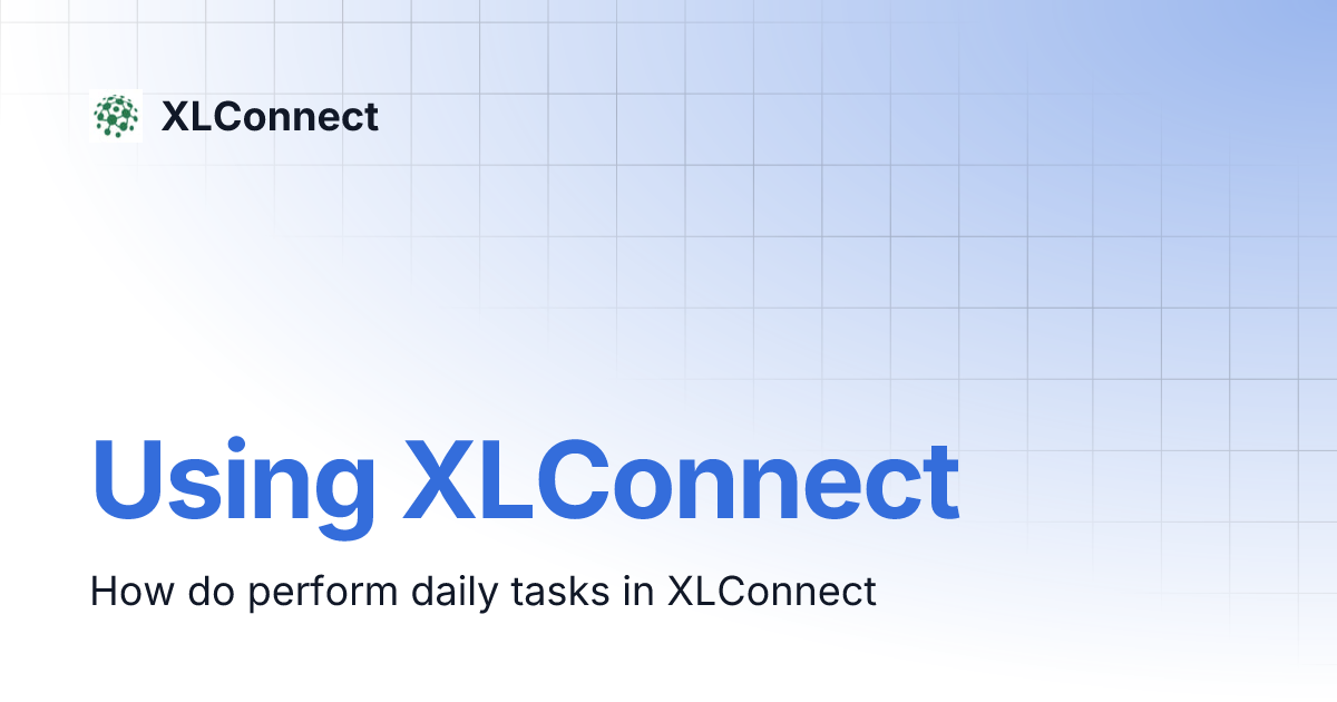 Using XLConnect | XLConnect